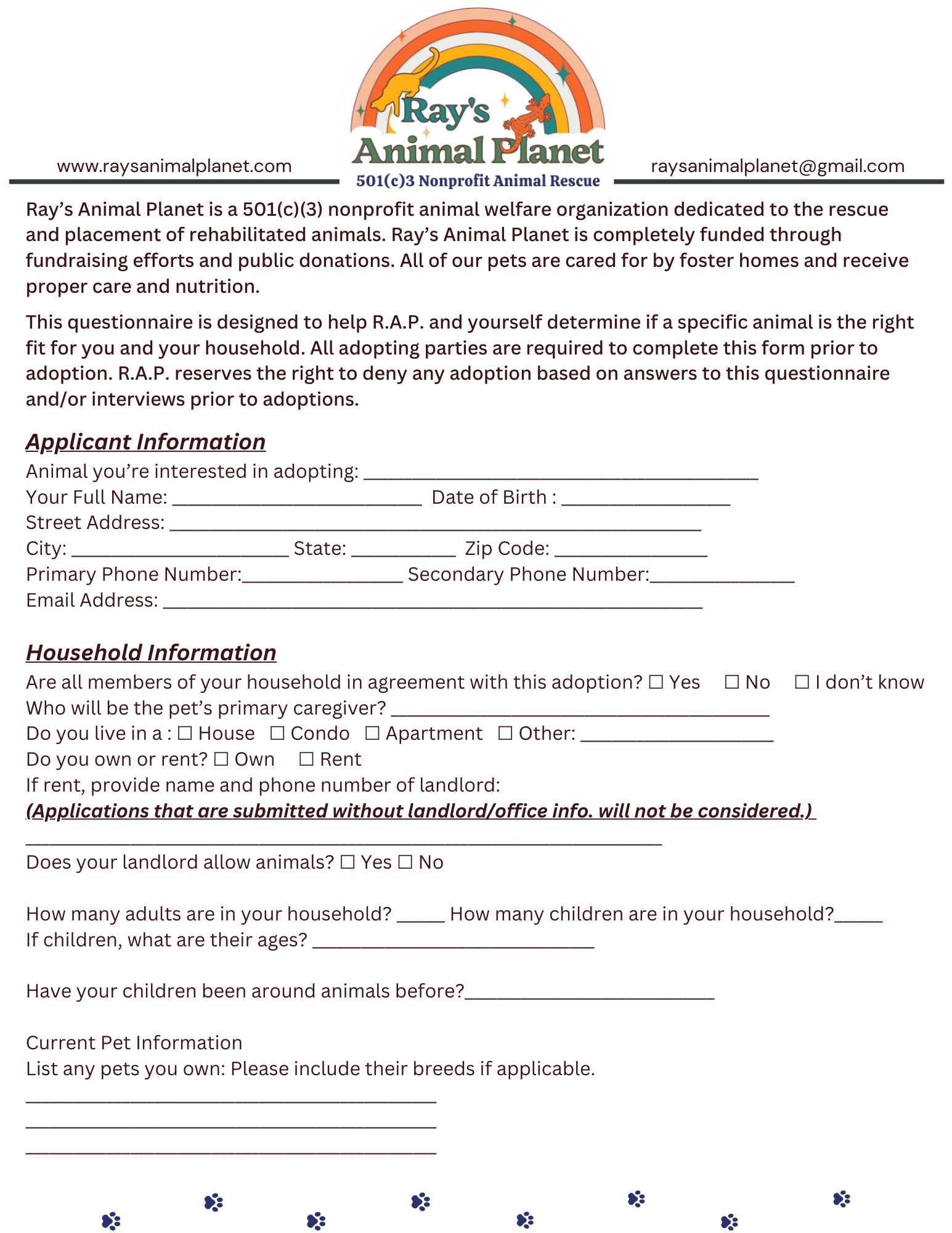 Adoption Form